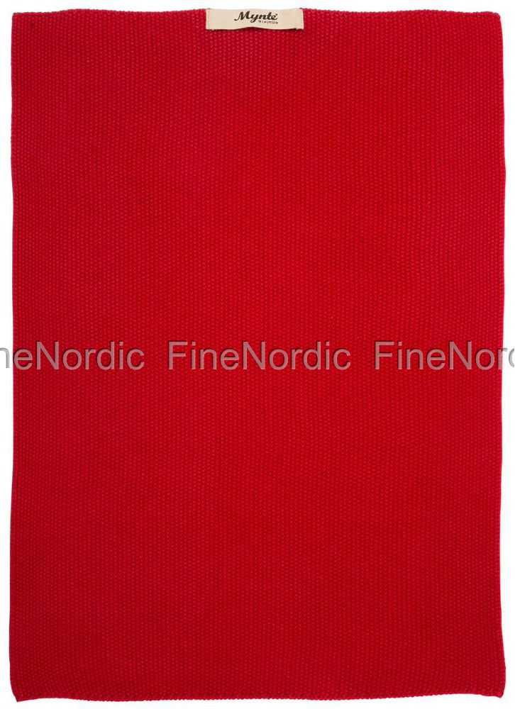 Ib Laursen Handduk - Stickad - Röd