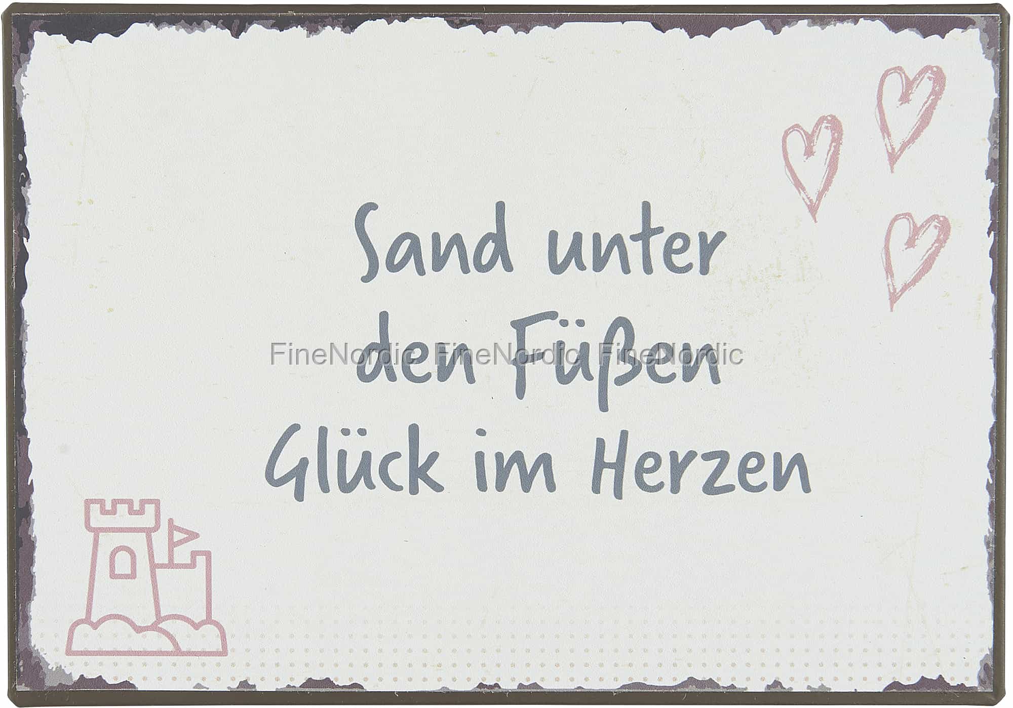 Ib Laursen Metallskylt - Sand unter den Füßen