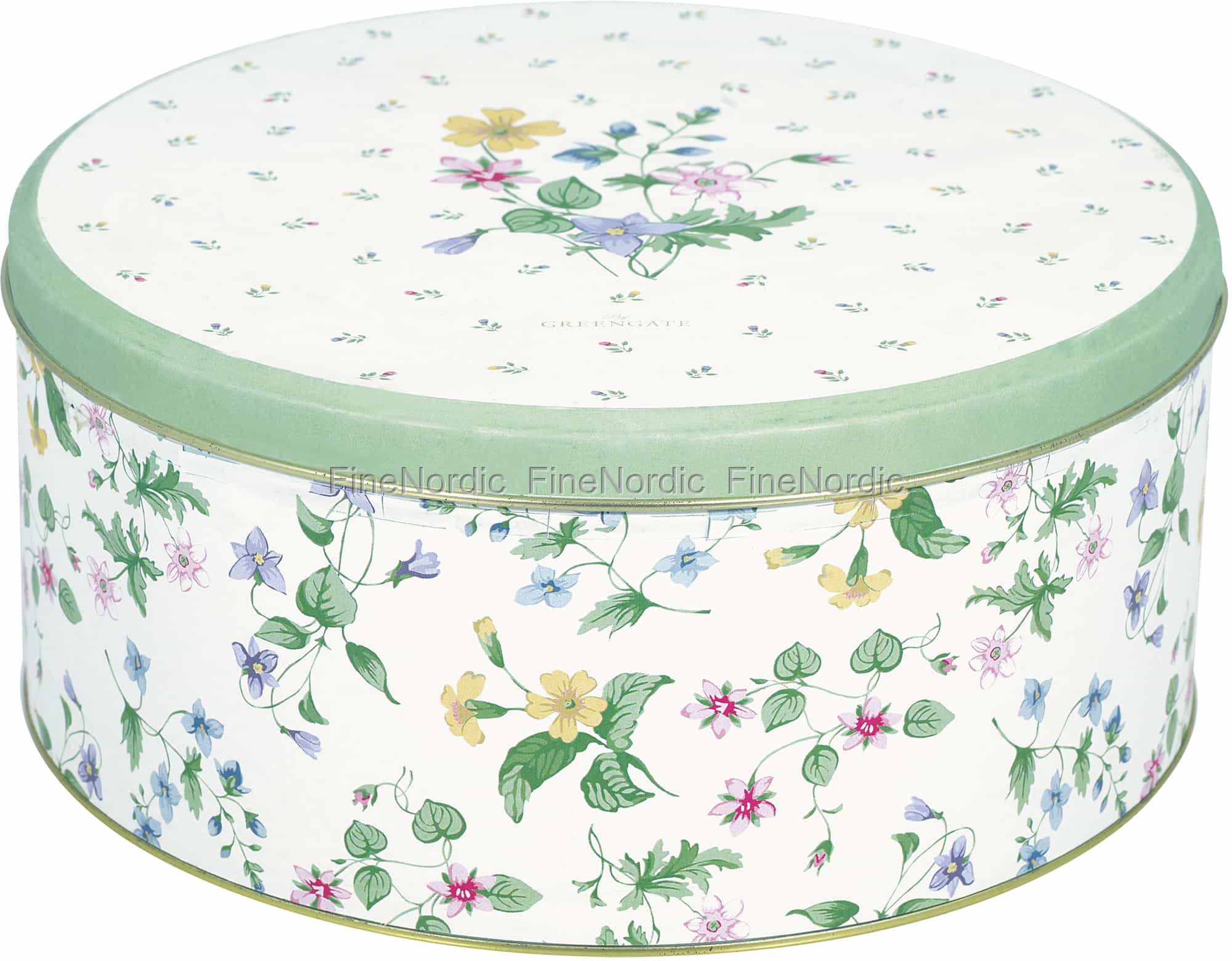 GreenGate Låda Rund Karolina White