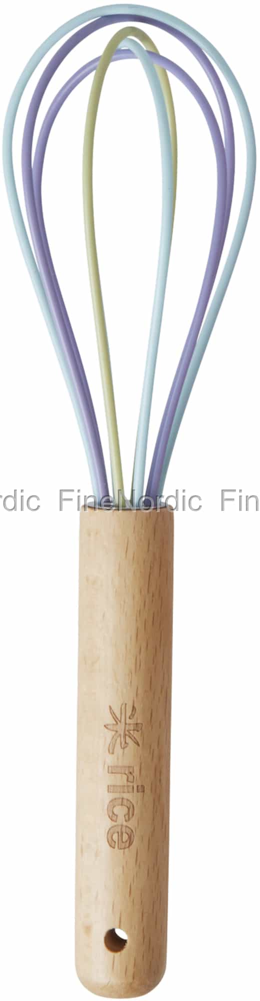 Rice Silikon Visp - Trähandtag - Lavendel - Liten