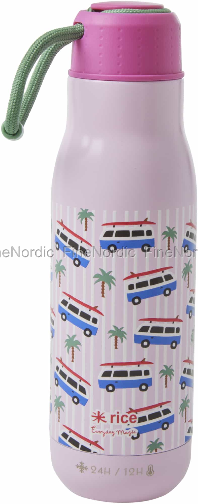 Rice Rostfritt Stål Termosflaska - Cars - Rosa - 12 Timmar Varm / 24 ...