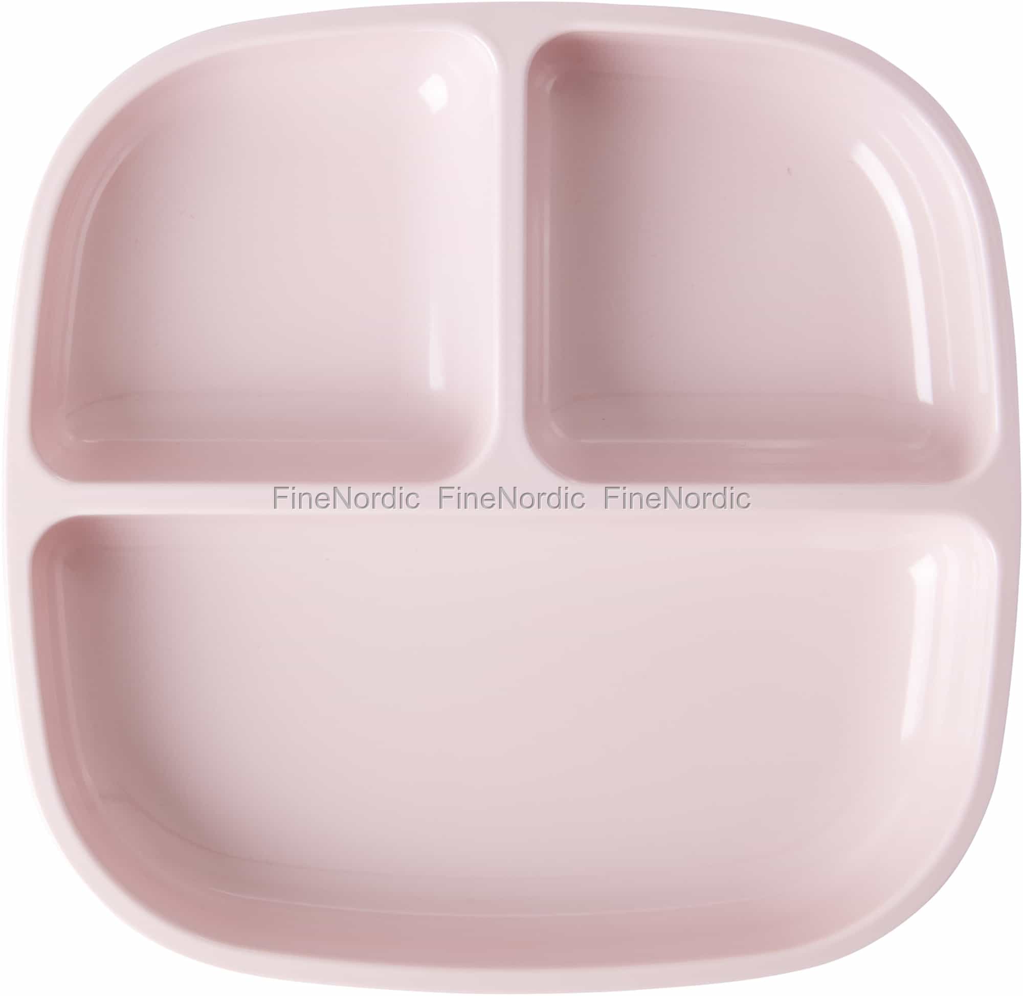 Rice Melamin Barntallrik med 3 Rum - Rosa