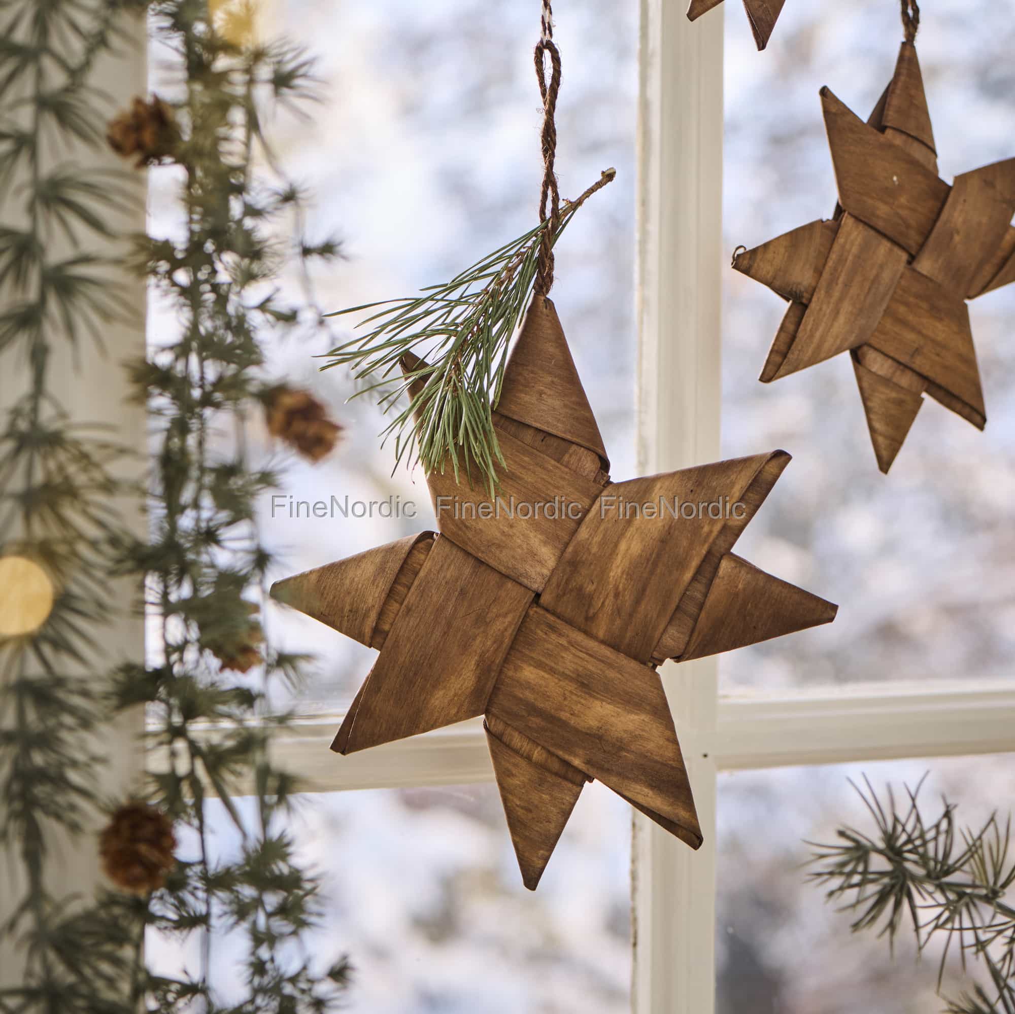 Ib Laursen Stjärna för att hänga Flätat Spånträ Stor