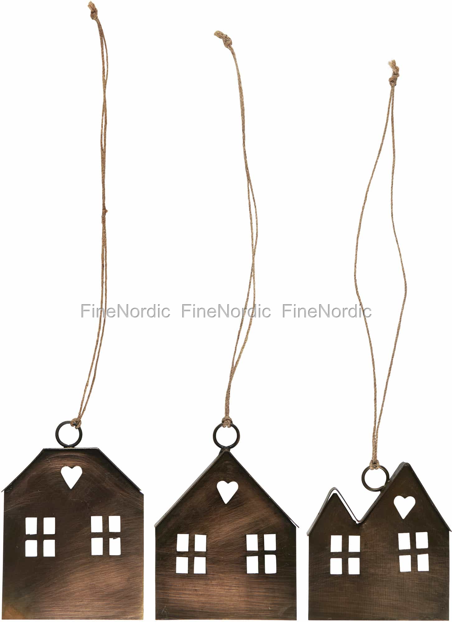 Ib Laursen Hus för att hänga Mässing 3 st