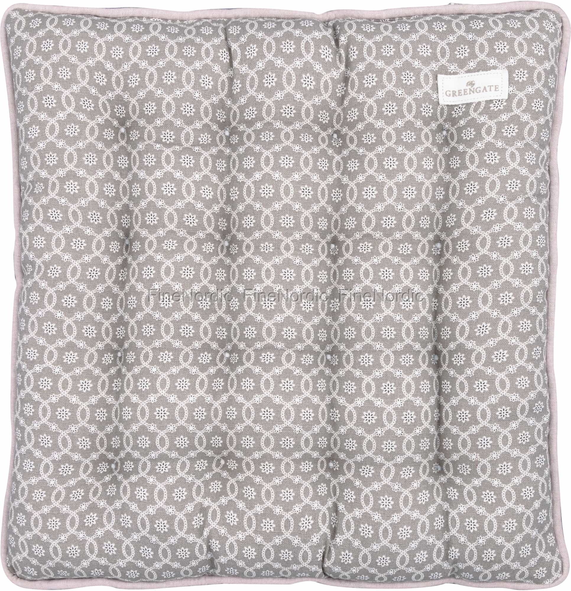 GreenGate Sittkudde Stor Sina Grey 40 x 40 cm