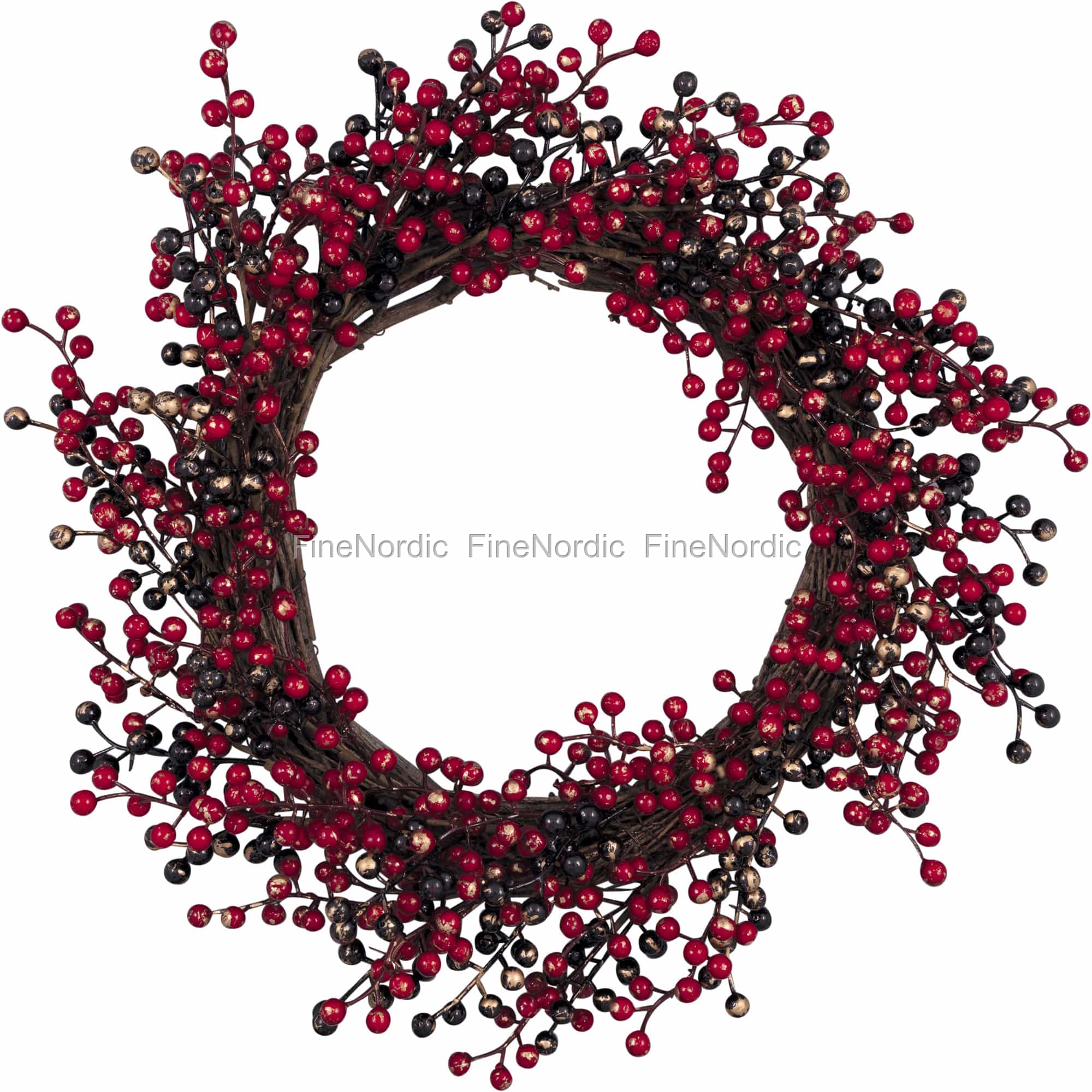 GreenGate Julkrans Vinterbär Röd Stor