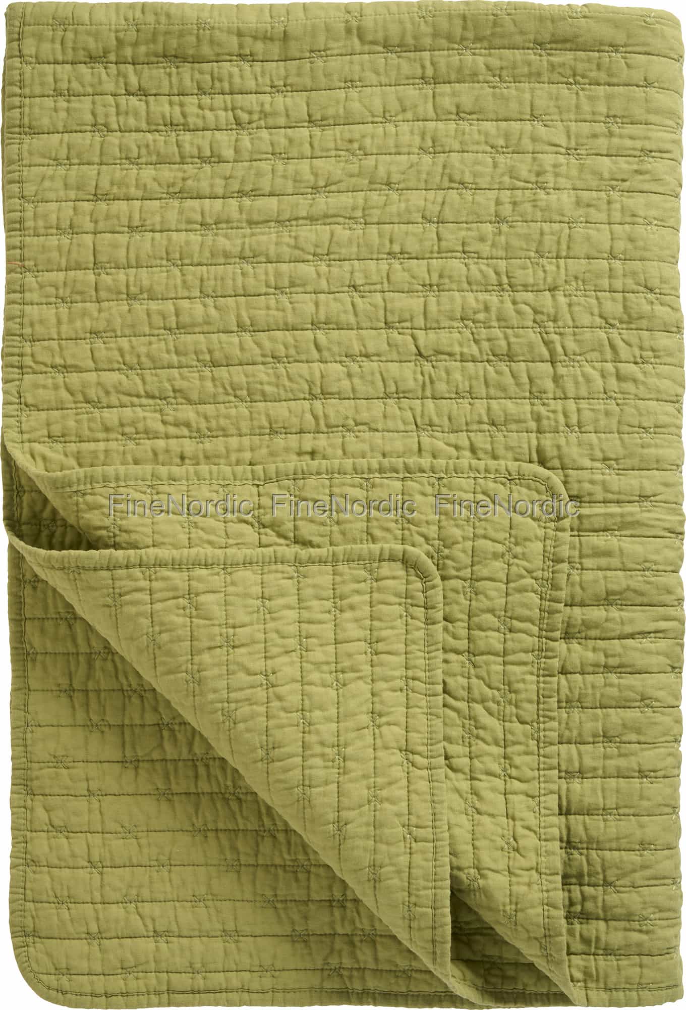 Ib Laursen Quilt Herbal Green - Korsstygn 130 x 180 cm