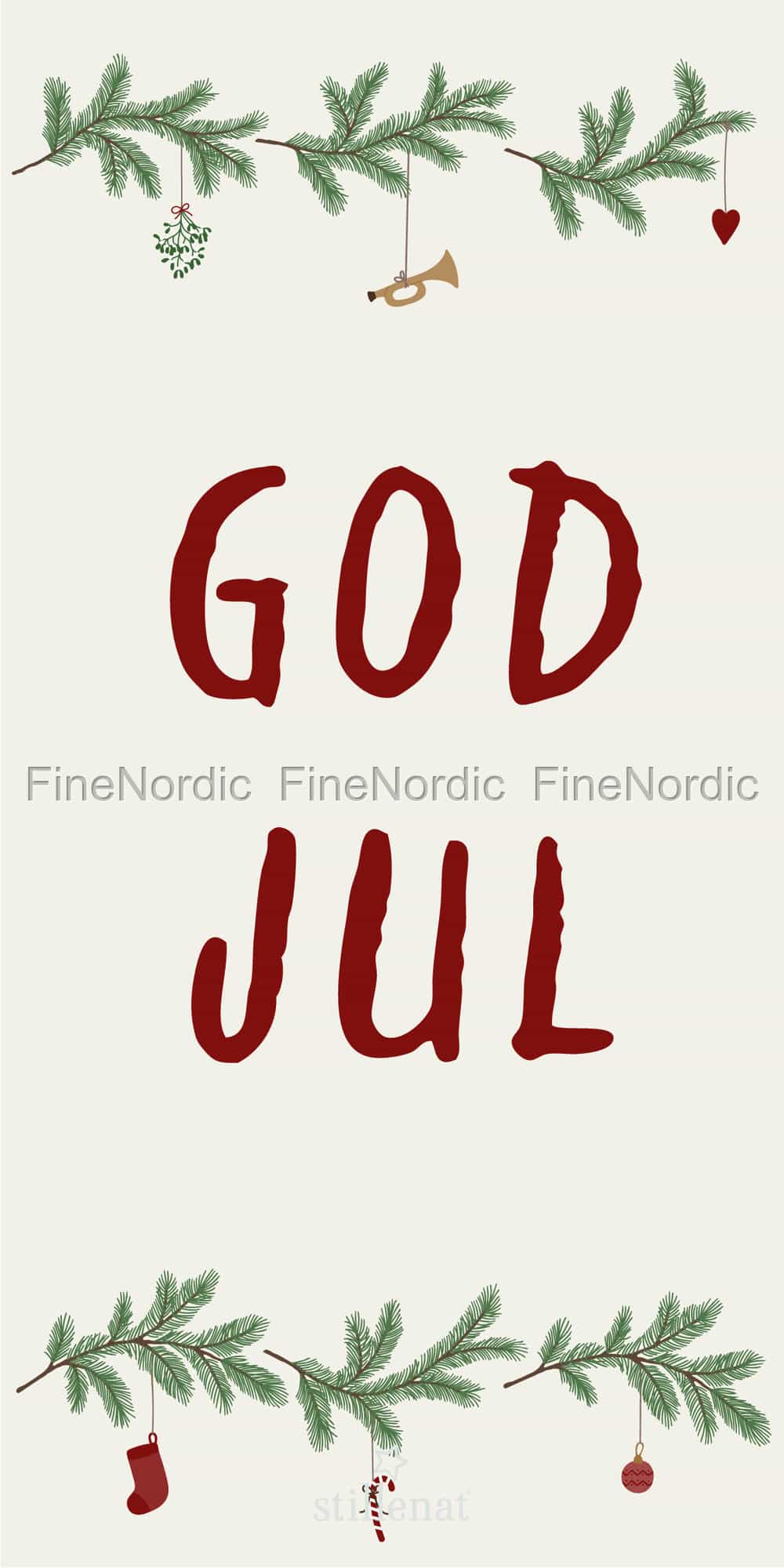 "God Jul" Pappersservetter | Nostalgisk Jul | Ib Laursen