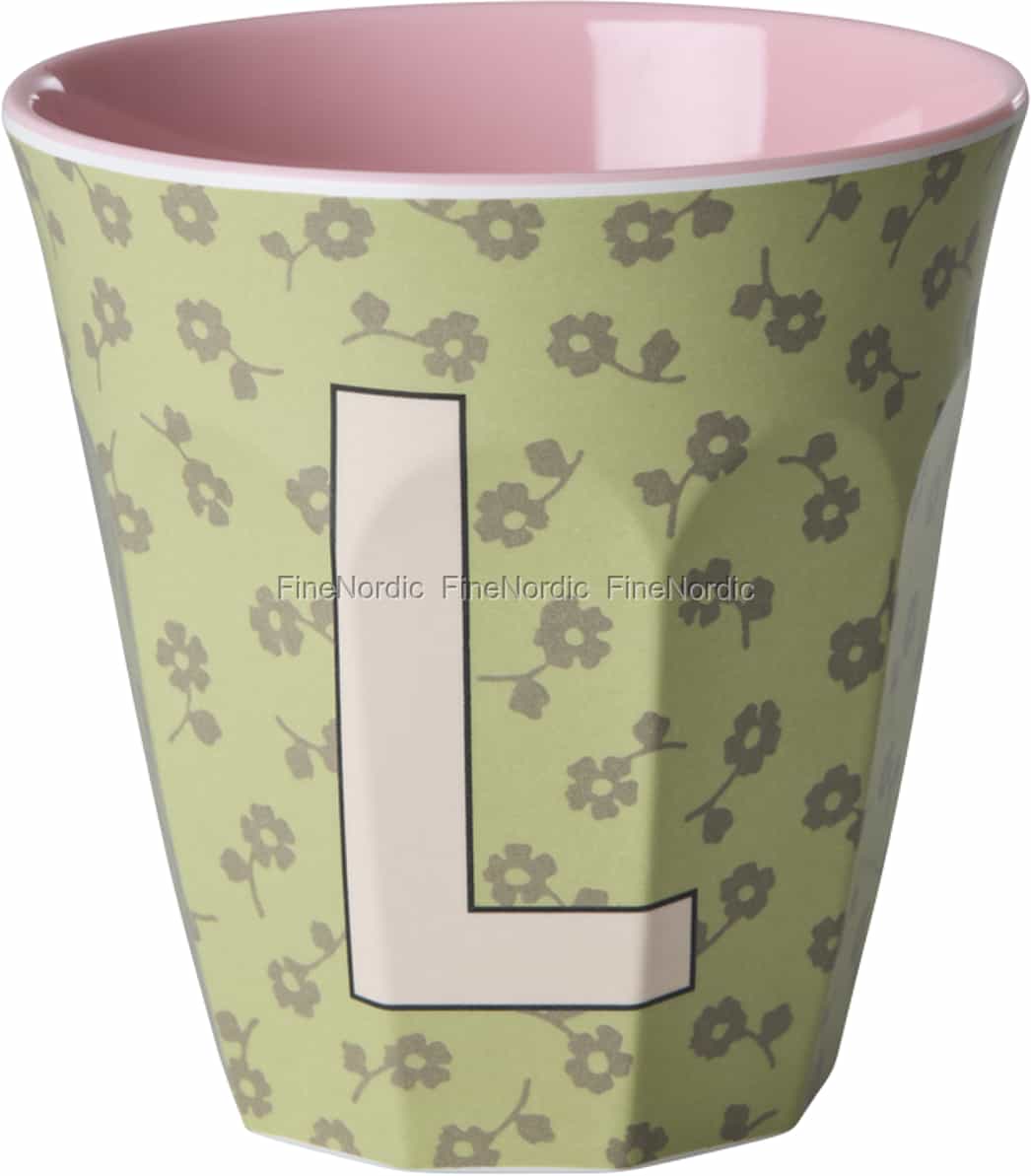 Melaminkopp - Bokstav L - Alfabet - Blommor | Rice